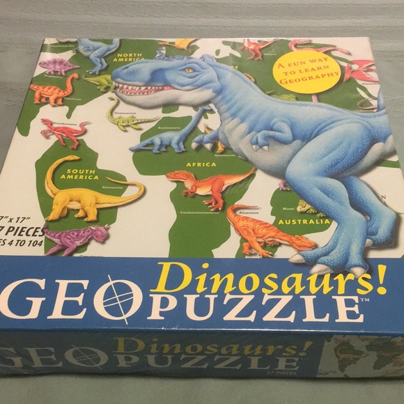 Geo learning Puzzles | Toys | Geo Dinosaurs 57 Piece Geography Puzzle ...